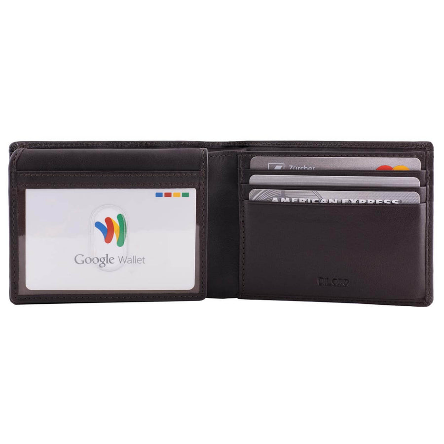 Double-Sided ID Window Bifold Wallet | Genuine Napa Leather | RFID ...